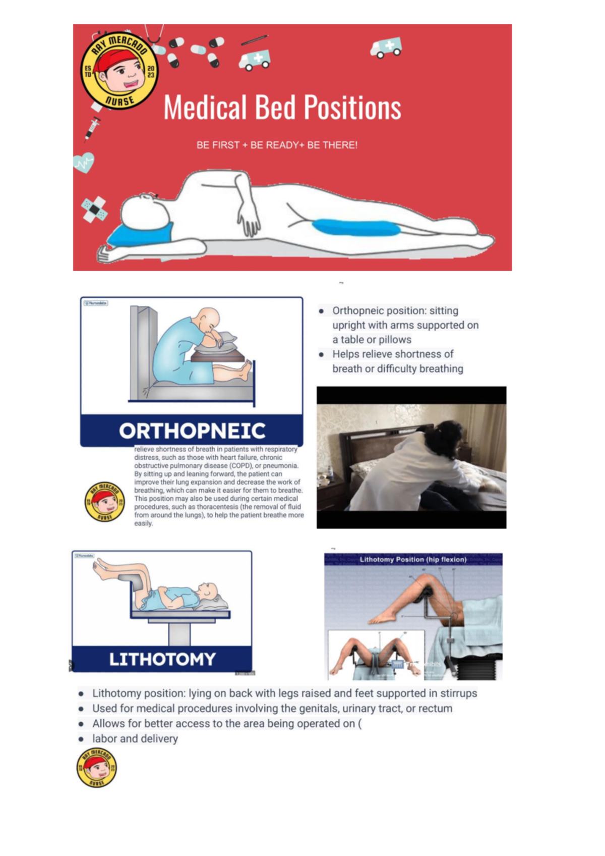 Bed positions - bed positioning - ARY MERCADD ES 20 TD 23 NURSE Medical ...