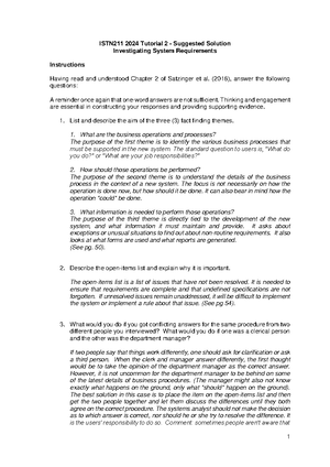 ISTN211 2022 - Tutorial 3 - Chapter 3 - 1 ISTN211 202 2 Tutorial 3 Identifying User Stories and ...