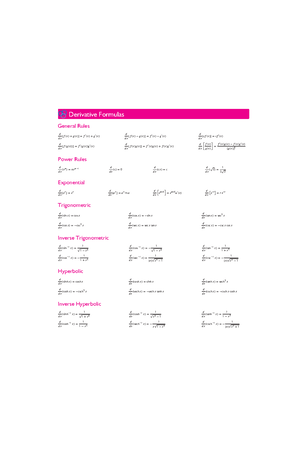 MH 1810 mid Cheat Sheet - Inverse formula : Determinants , Cofactor ...