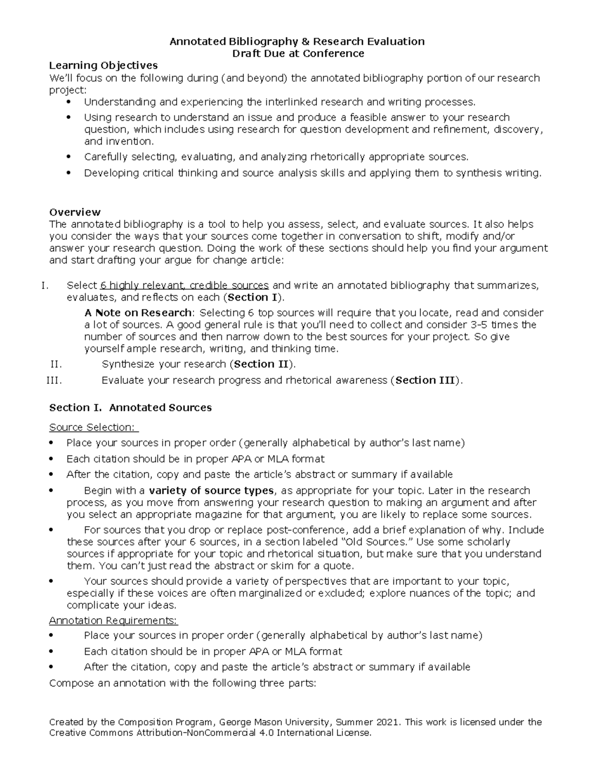 101 annotated bibliography 1 - Annotated Bibliography & Research ...