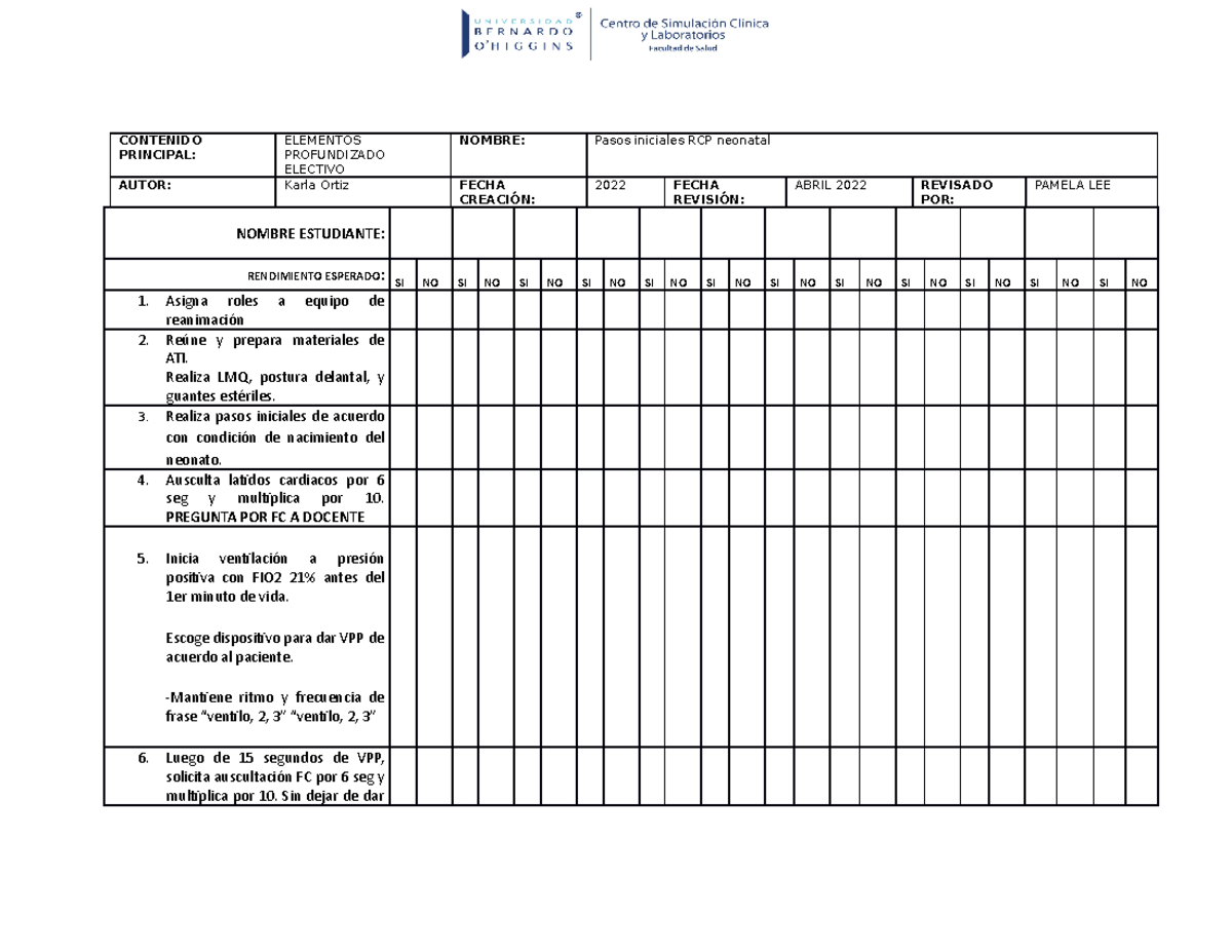 Pauta cotejo vpp mas compresiones - CONTENIDO PRINCIPAL: ELEMENTOS ...