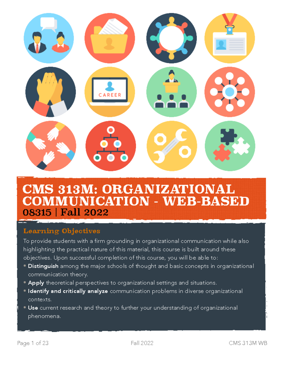 08315-313M-Doucet - CMS 313M: ORGANIZATIONAL COMMUNICATION - WEB-BASED ...