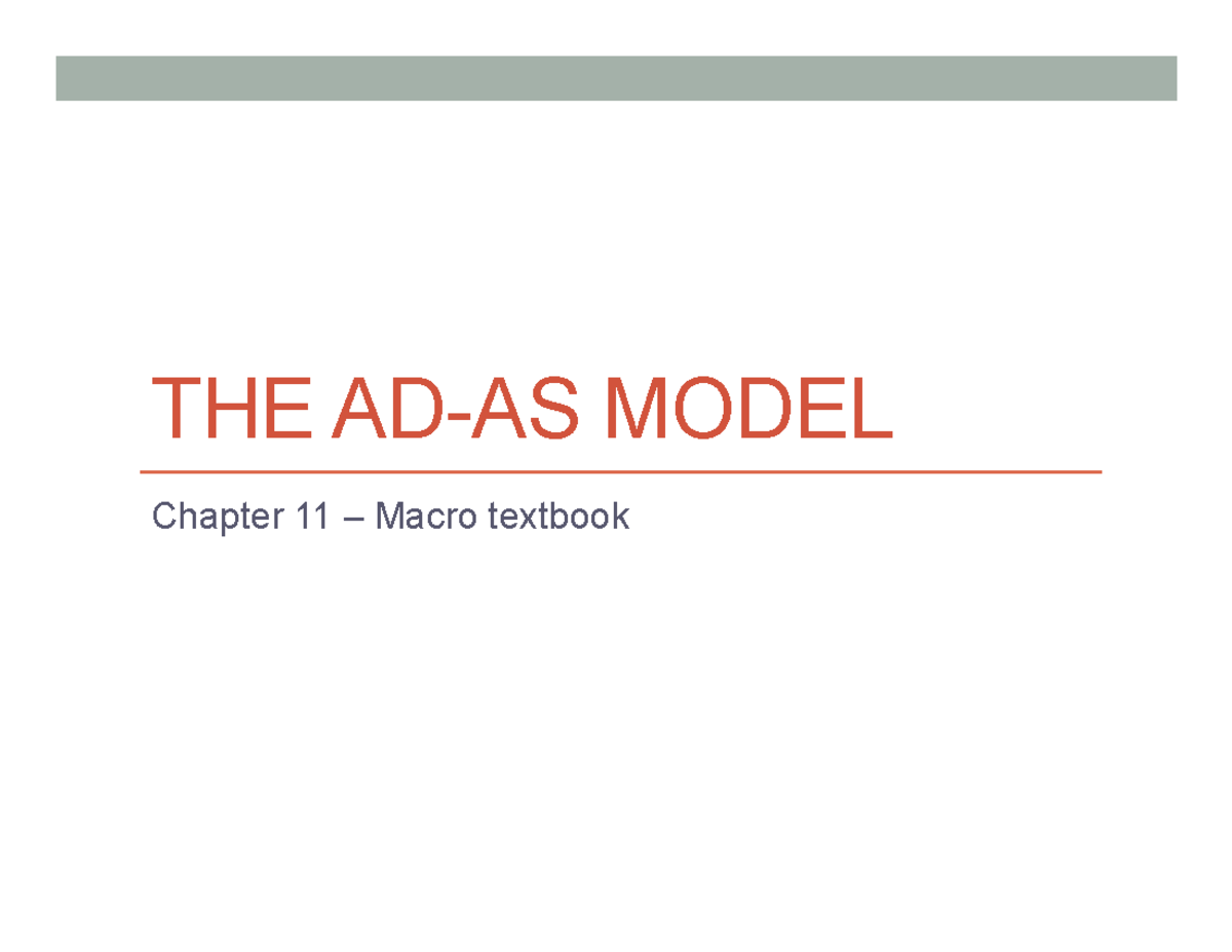 Lecture 14 - Class notes for curve sketching for day. - THE AD-AS MODEL ...