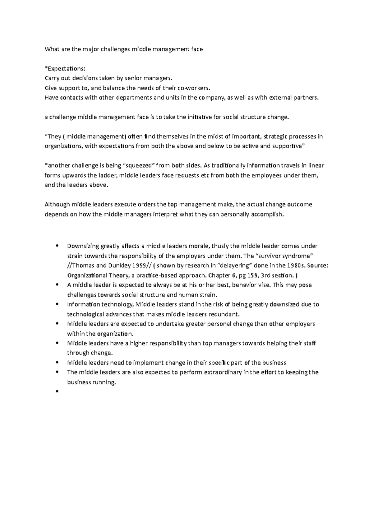 Middle management problems - What are the major challenges middle ...