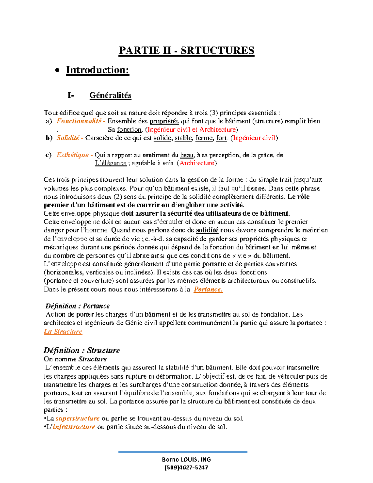 2- Partie II- Srtuctures - Borno LOUIS, ING PARTIE II - SRTUCTURES ...
