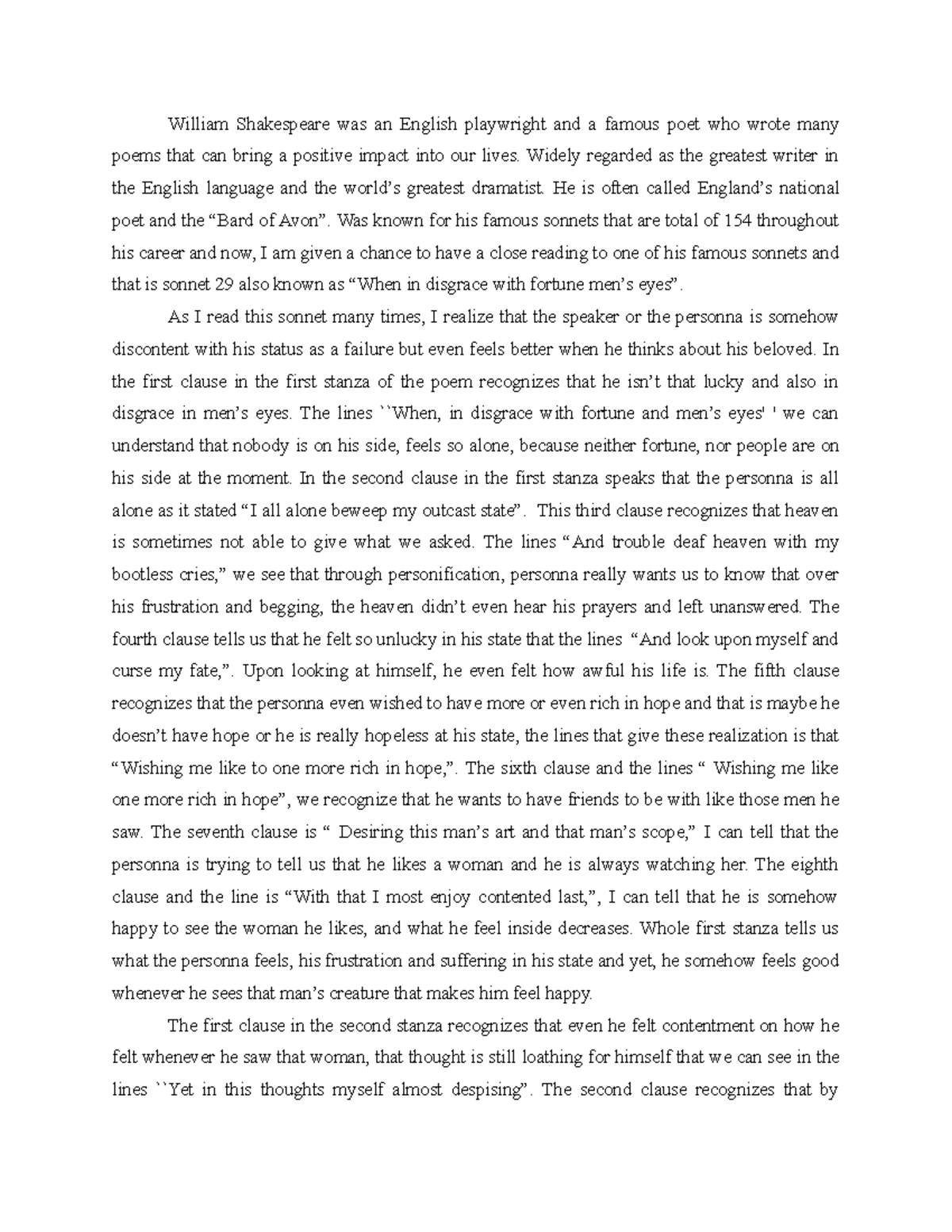 Glitw - practice - William Shakespeare was an English playwright and a ...