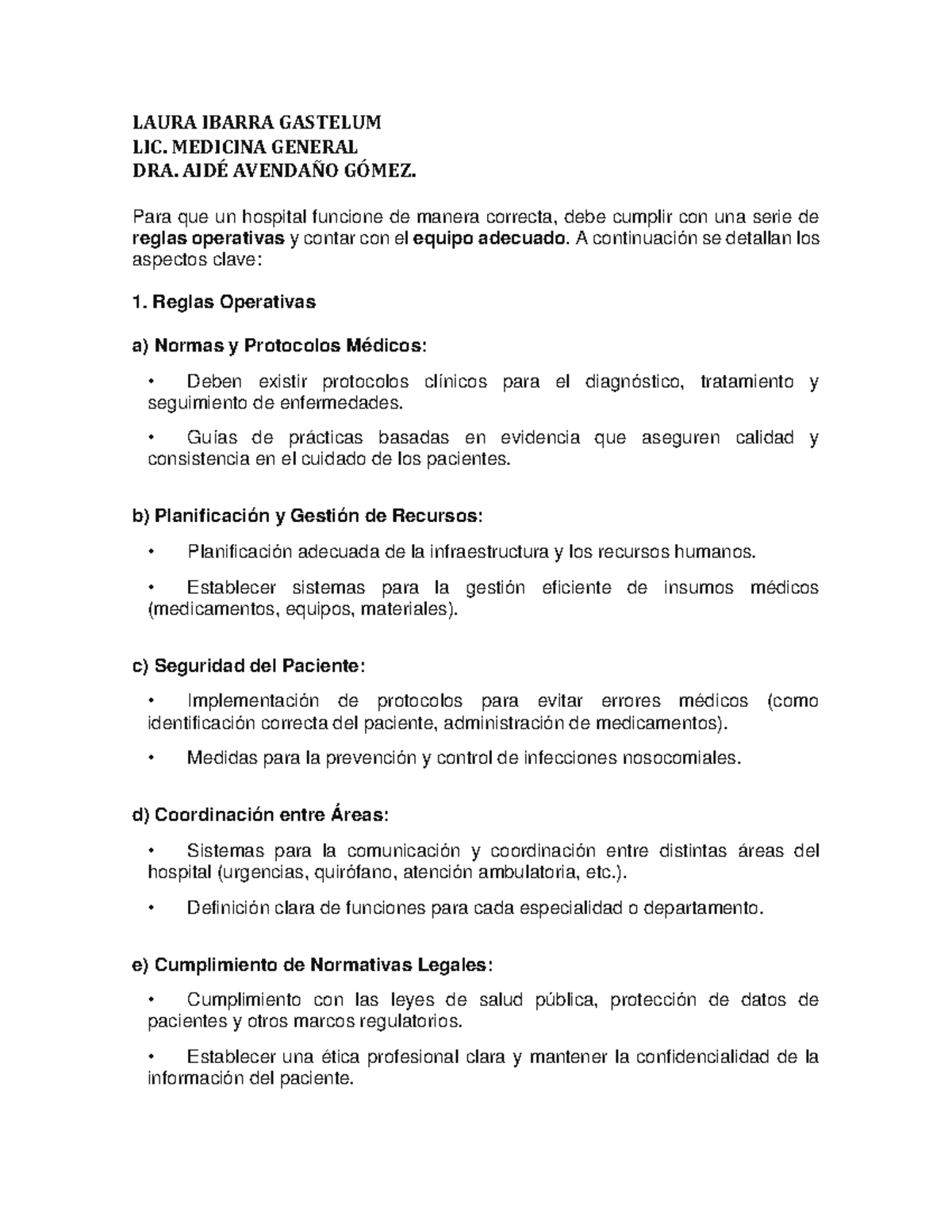 Laura Ibarra Hospitales Y NORM - LAURA IBARRA GASTELUM LIC. MEDICINA ...