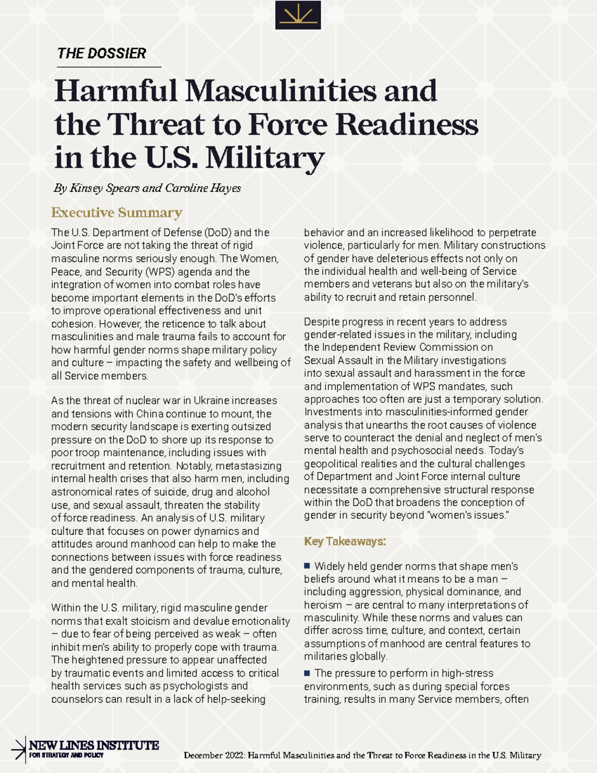 20221208 Masc Force Readiness Nlisap - The U. Department of Defense ...