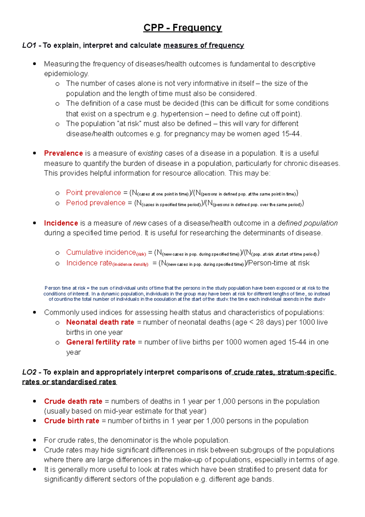 Frequency - Lecture Summary - CPP - Frequency LO1 - To explain ...