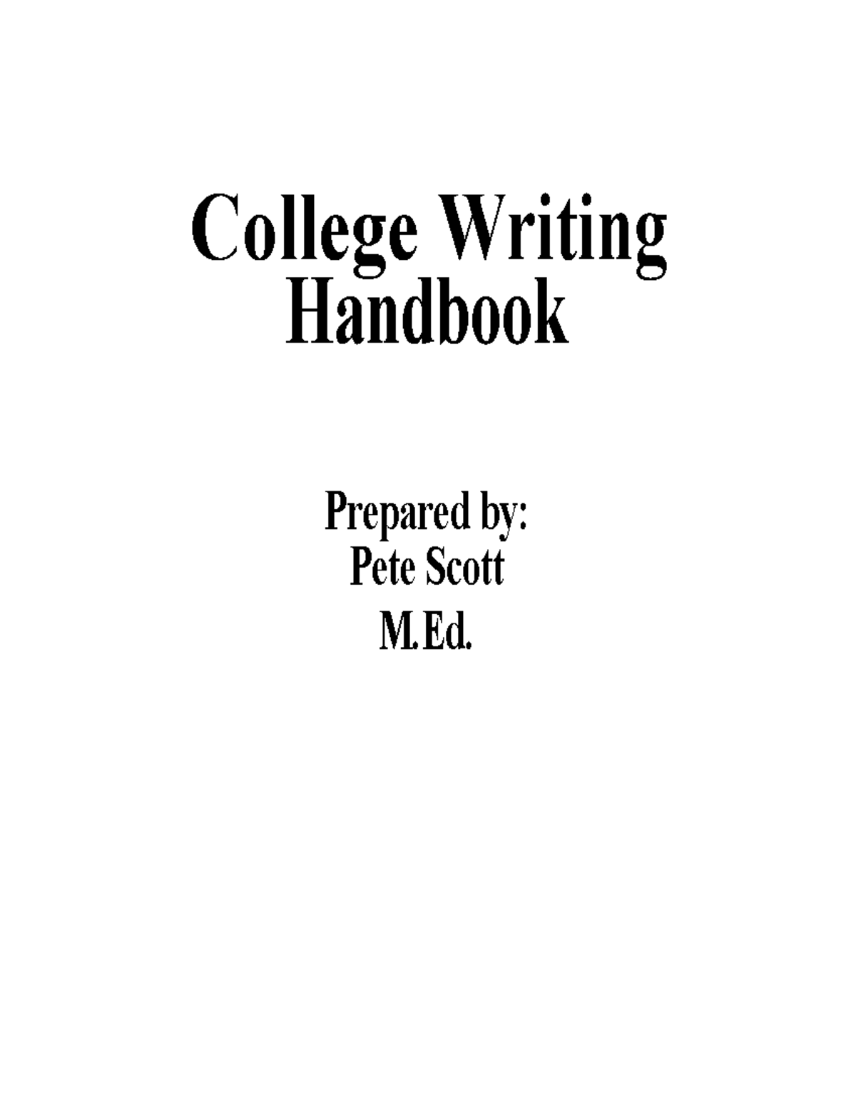 Writing Handbook 2023 (1) - Tagged - College Writing Handbook Prepared ...