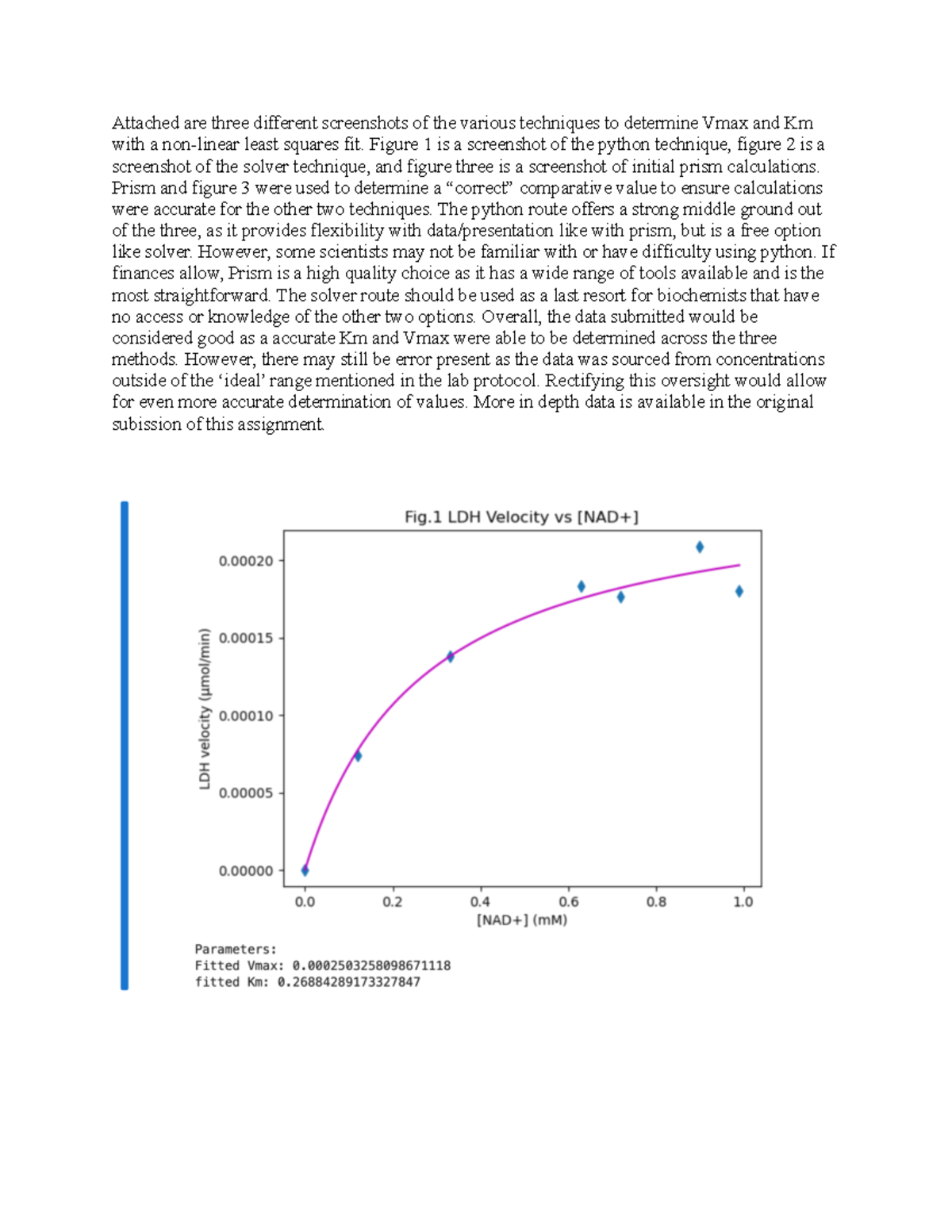 Non-linear least squares return - Attached are three different ...