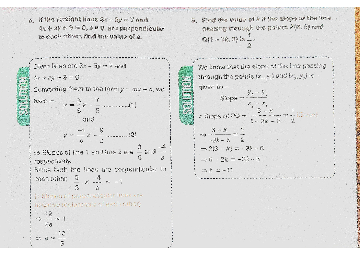 Slope 2 - Practice materials - Mathematics - Studocu