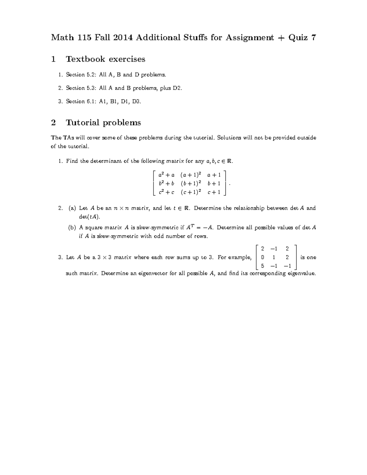 Math115 F14 Prac7 Study Reference Math 115 Fall 2014 Additional