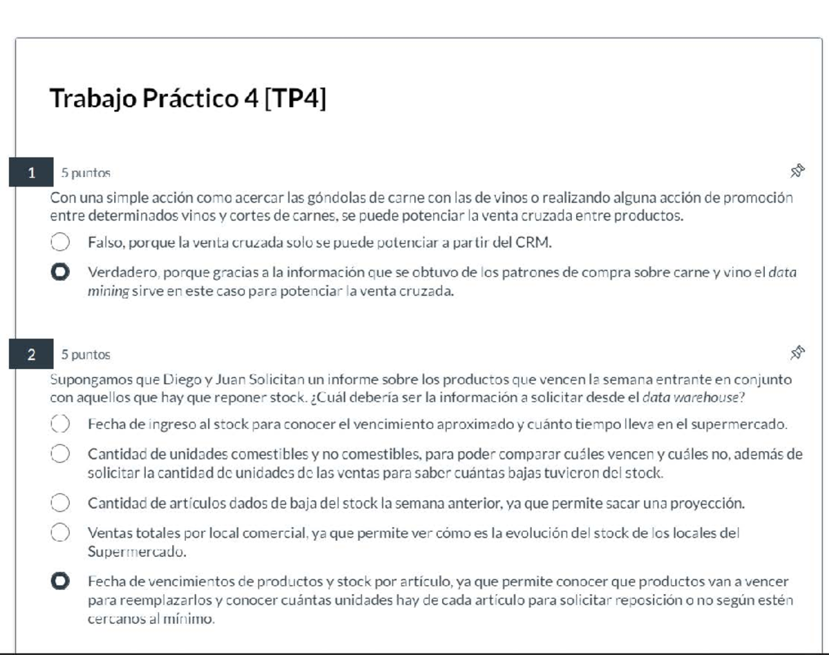 Tp4 (100%)- marketing 2- 2024 - Trabajo Práctico 4 1 5 puntos Con una simple acción como acercar ...