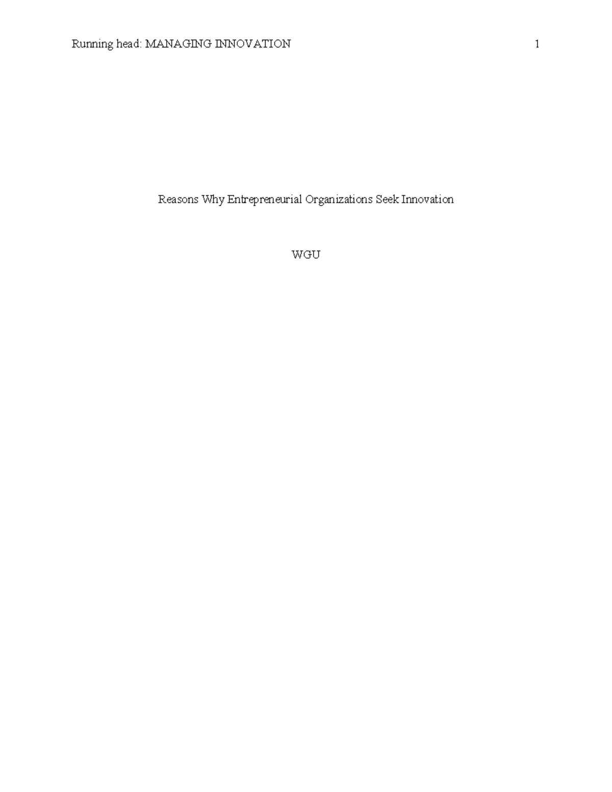 AVM1 Task 3 - Business Management - QHT1 - Running head: MANAGING ...