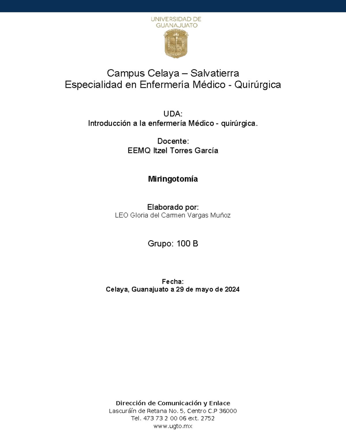 Miringotomia - Técnica quirúrgica - División de ciencias de la salud e ...