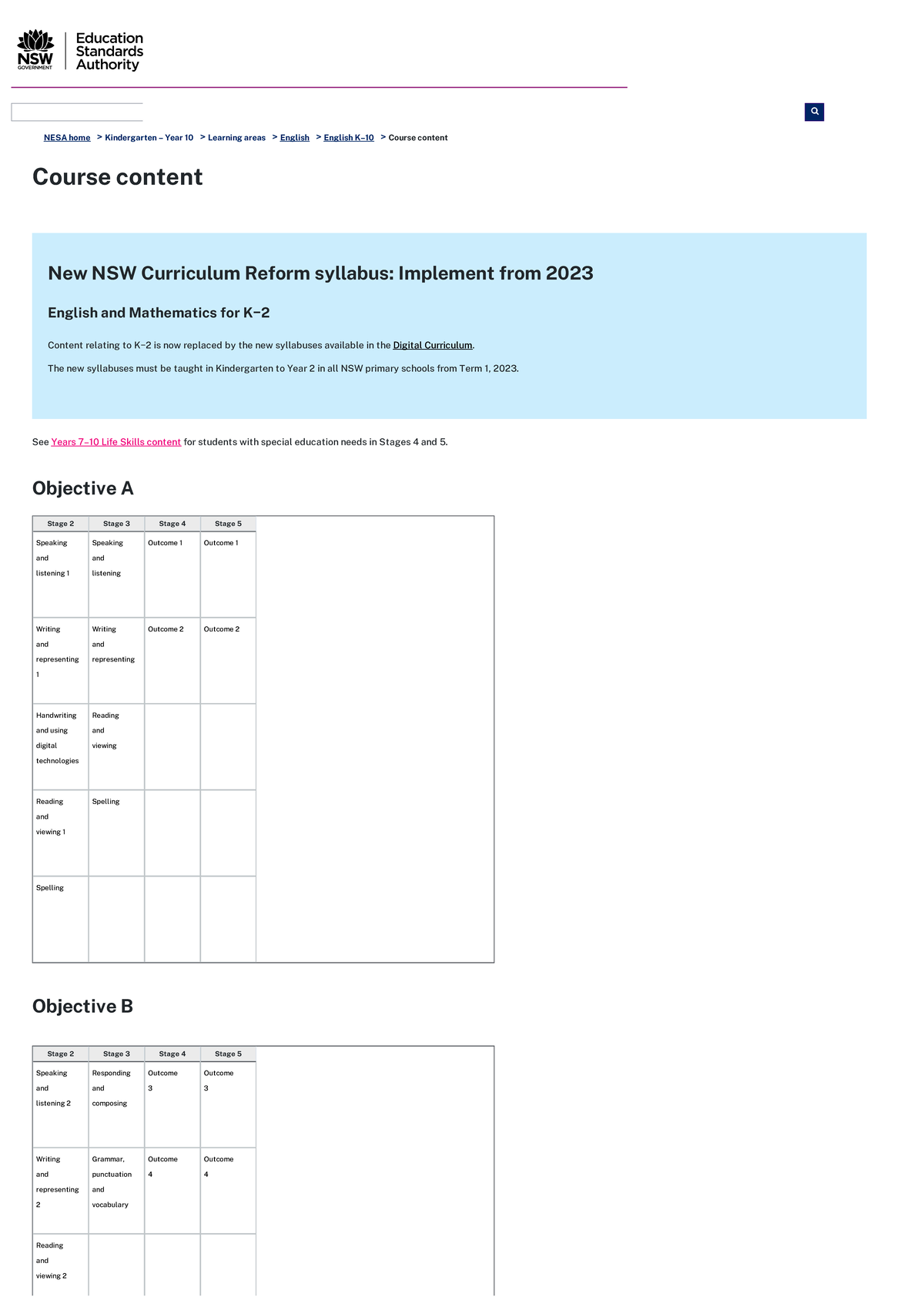 Year 10 english syllabus - NESA home > Kindergarten – Year 10 ...
