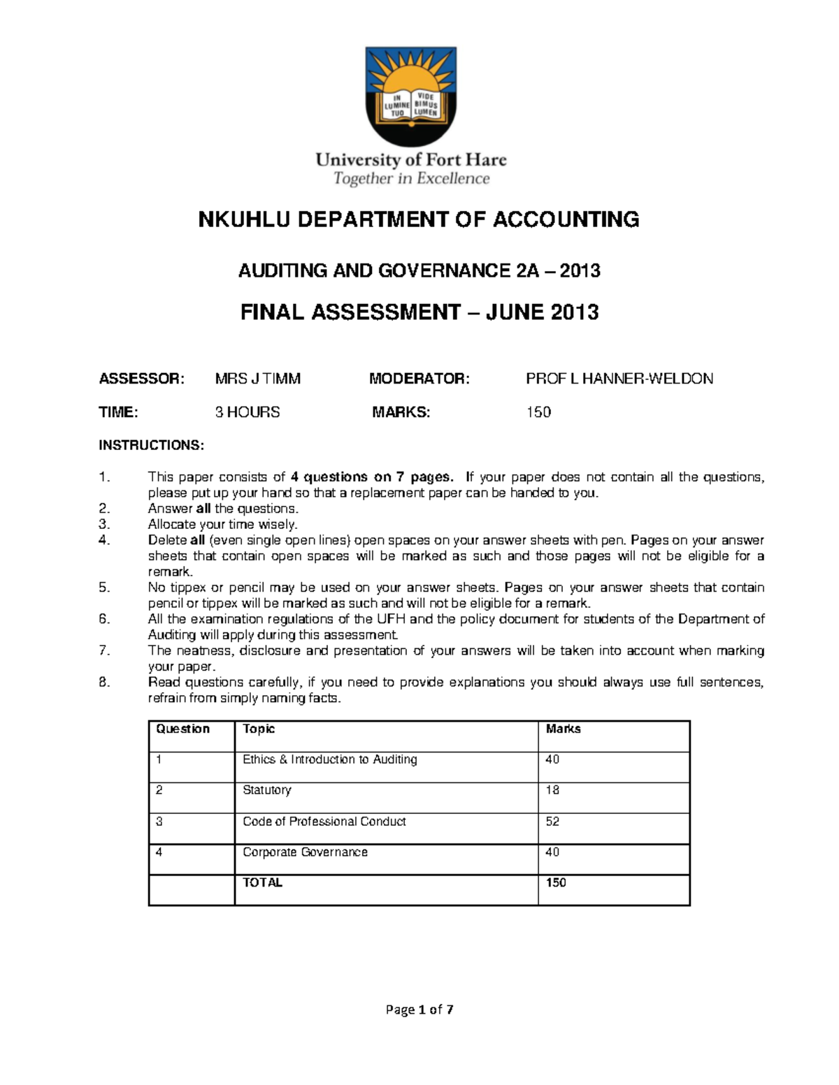Question Paper - June exam - 2013 - NKUHLU DEPARTMENT OF ACCOUNTING ...