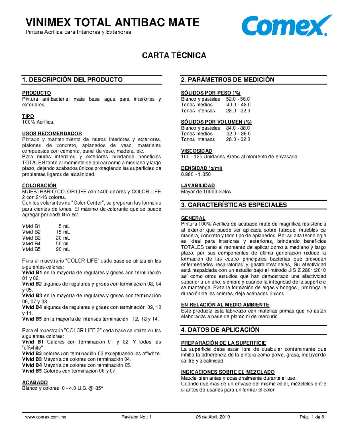 3- CT-Vinimex-total-antibacterial - VINIMEX TOTAL ANTIBAC MATE Pintura ...