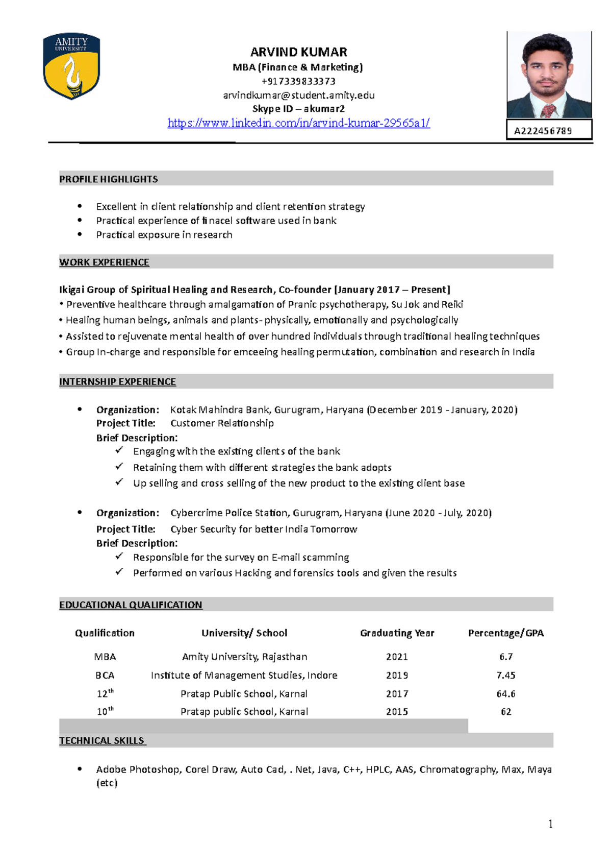 RESUME FINAL DRAFT OF A LAW STUDENT. ia - PROFILE HIGHLIGHTS Excellent ...