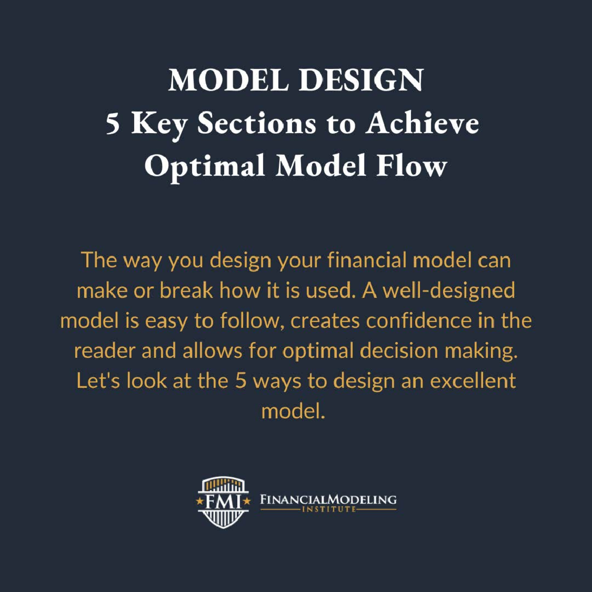 5 Key Sections to Achieve Optimal Model Flow - Managerial Accounting ...