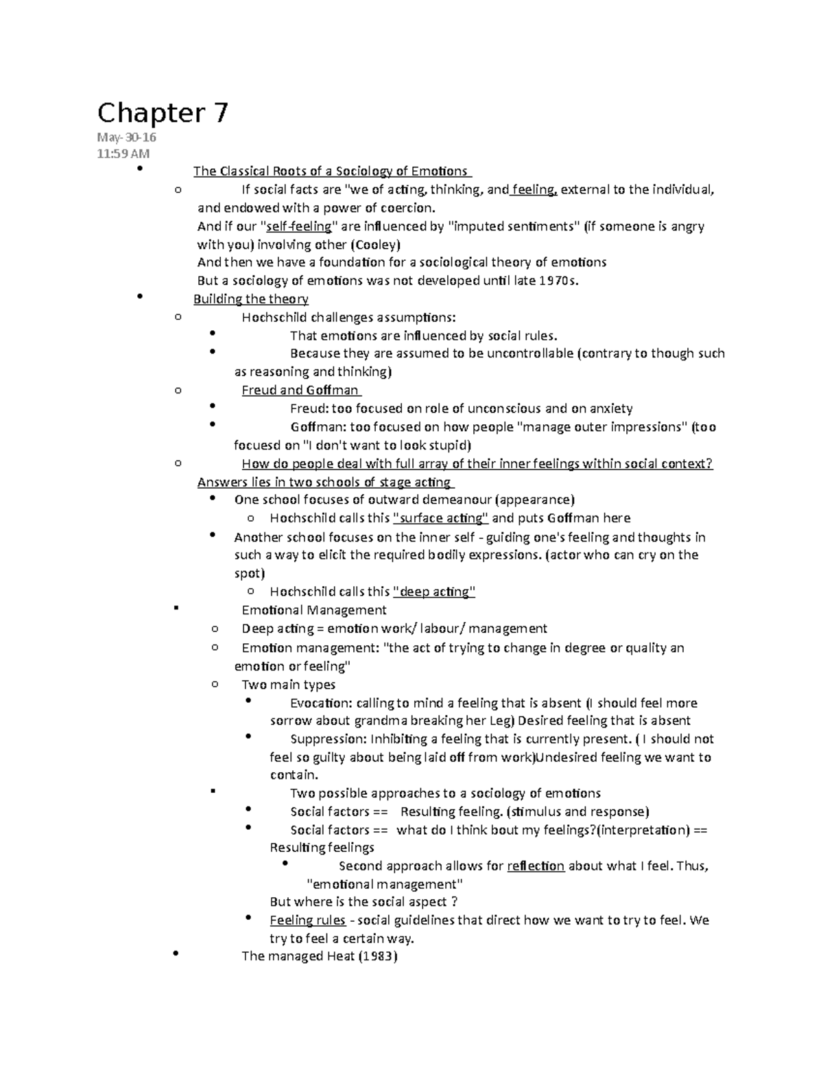 Chapter 7 - theory - Chapter 7 May-30-16 11:59 AM o o o o The Classical ...