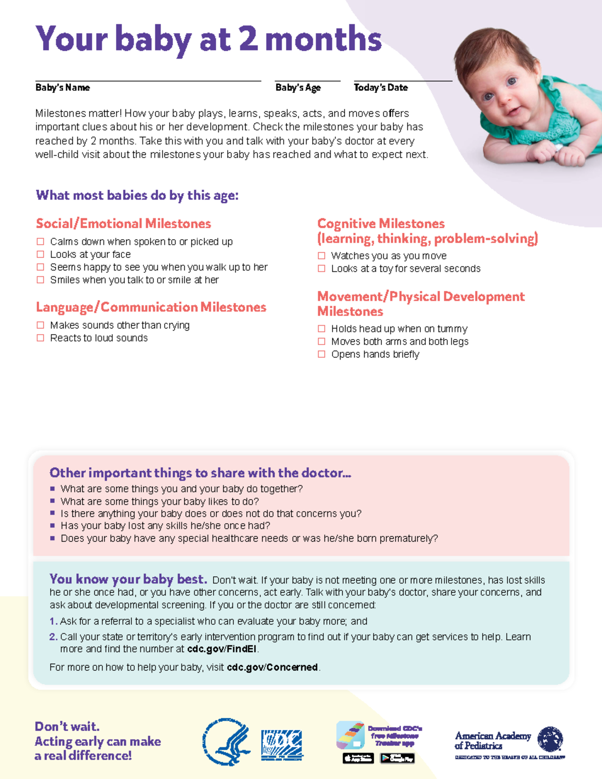 FULL-LIST-CDC Ltsae-Checklists 2021 Eng FNL2 508 - Your baby at 2 ...