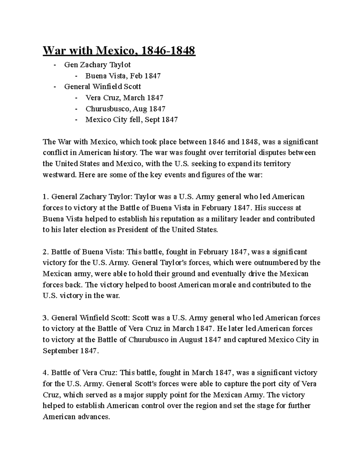 War with Mexico, 1846-1848 influence in the US - War with Mexico, 1846 ...