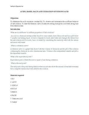 Lab Report-Identifying an Unknown Substance - Lab Report: Identifying ...