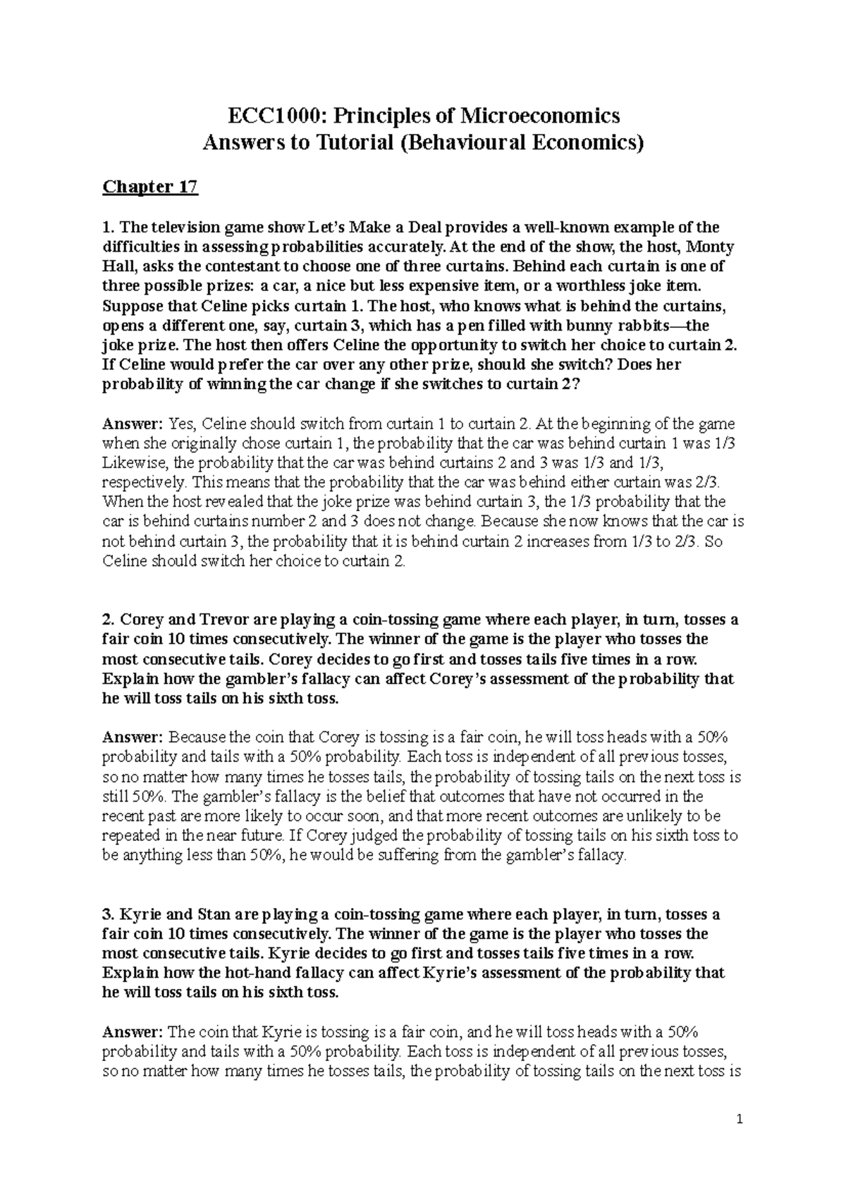 Week 13* - Principles Of Microeconomics - Principles of Microeconomics ...