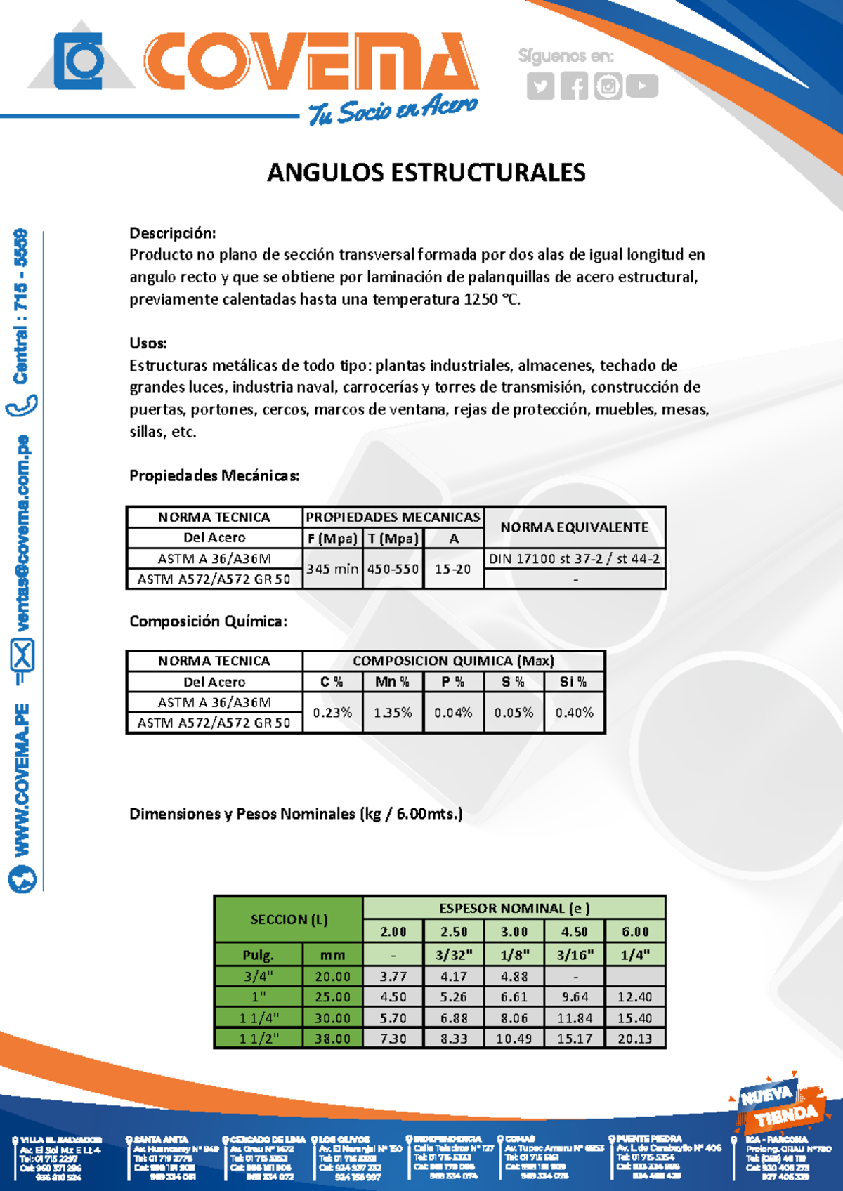 Ángulos- Estructurales - Ofoo Ju Socio en Acero ANGULOS ESTRUCTURALES ...