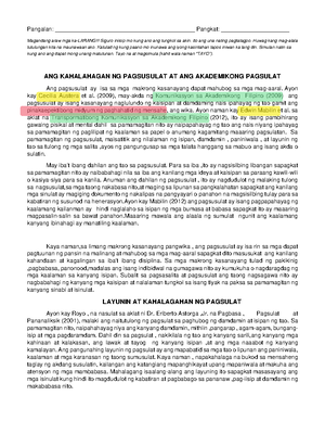 4th-Quarter pagbasa-at-Pagsusuri Modyul-5 - Pagbuo ng Isang Maikling ...