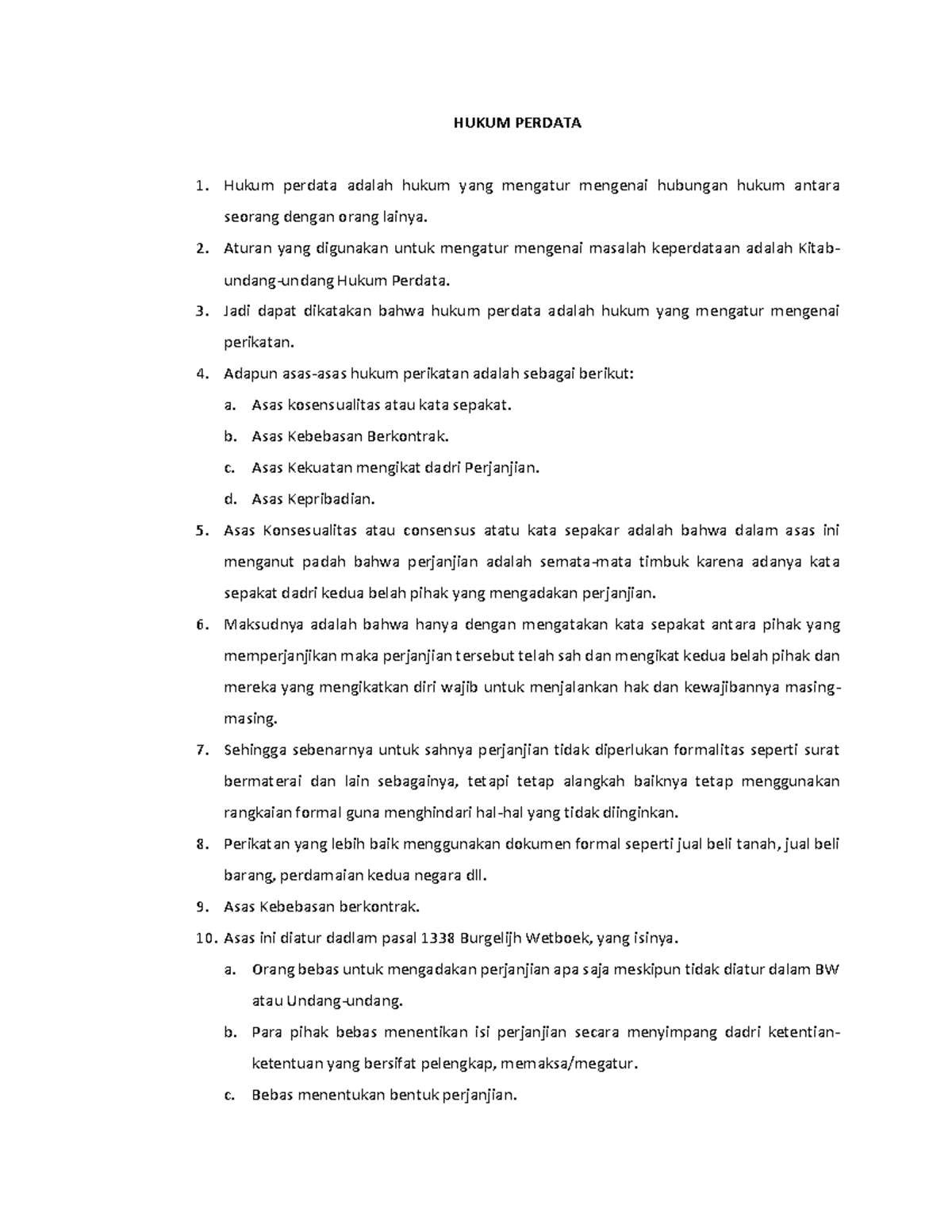 Materi Hukum Perdata - HUKUM PERDATA Hukum perdata adalah hukum yang ...