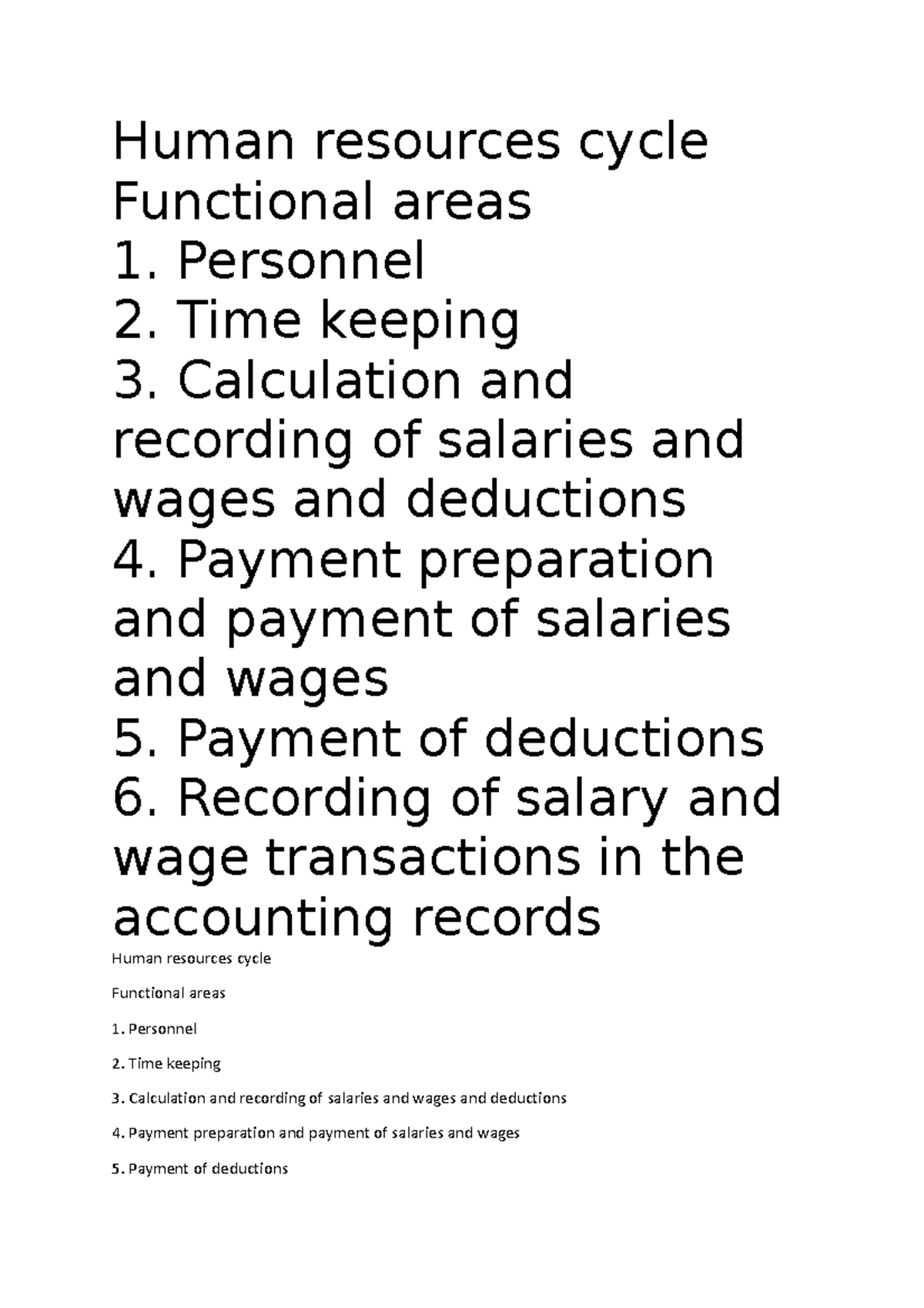 Human resources cycle - A go to for exam preparation. - Human resources ...