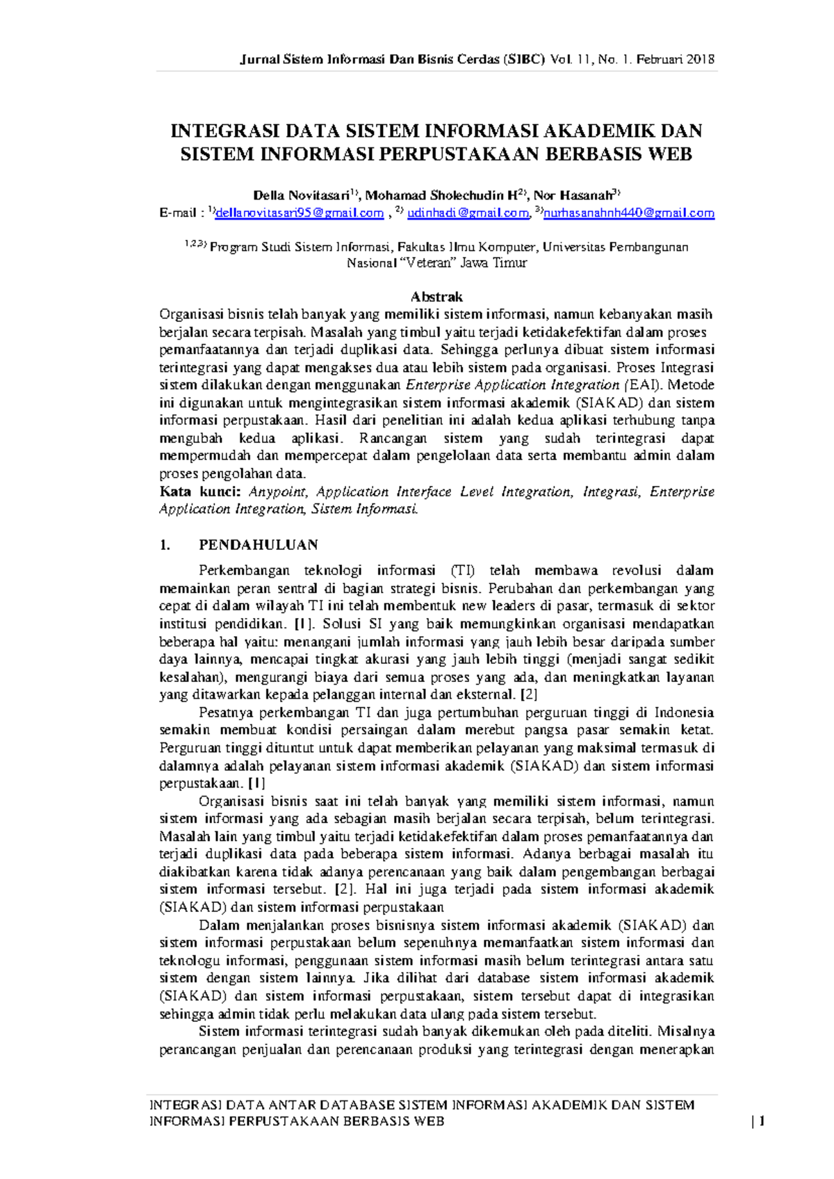 1948 5697 1 SM - pendidikan - INTEGRASI DATA ANTAR DATABASE SISTEM ...