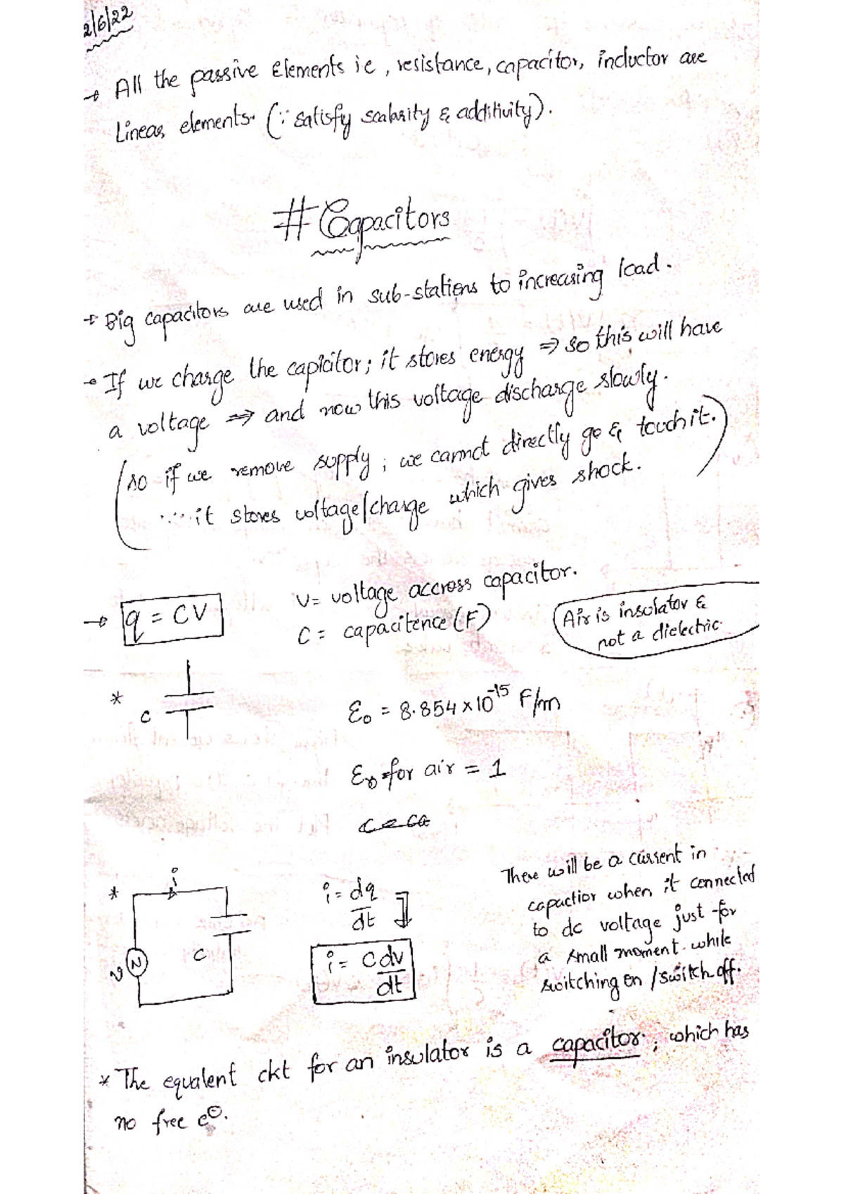 BES-EE Notes -2 - This is a written note of Basic Electrical science by ...