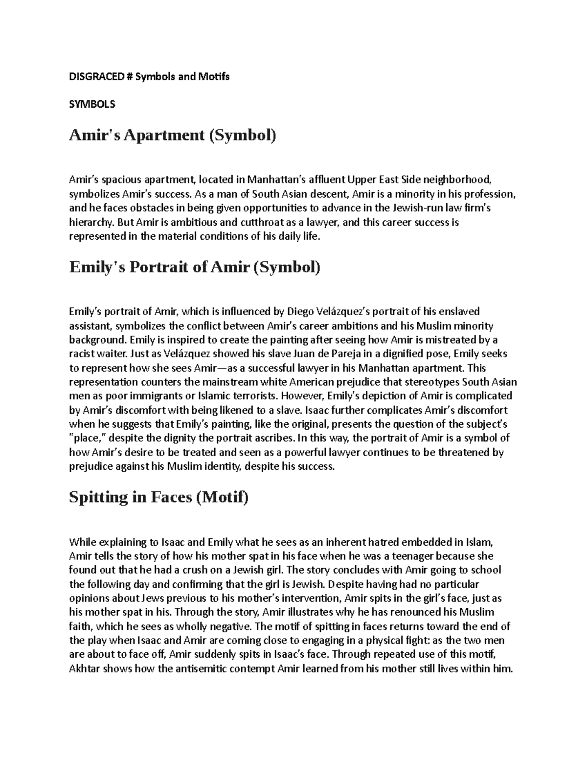 Disgraced # Symbols and Motifs - DISGRACED # Symbols and Motifs SYMBOLS ...