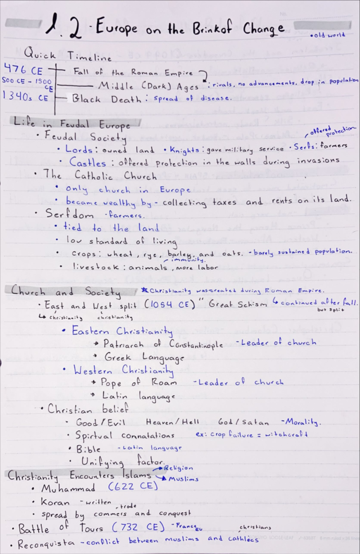 1.2- Europe on the Brink of Change - HIST 1301 - Studocu