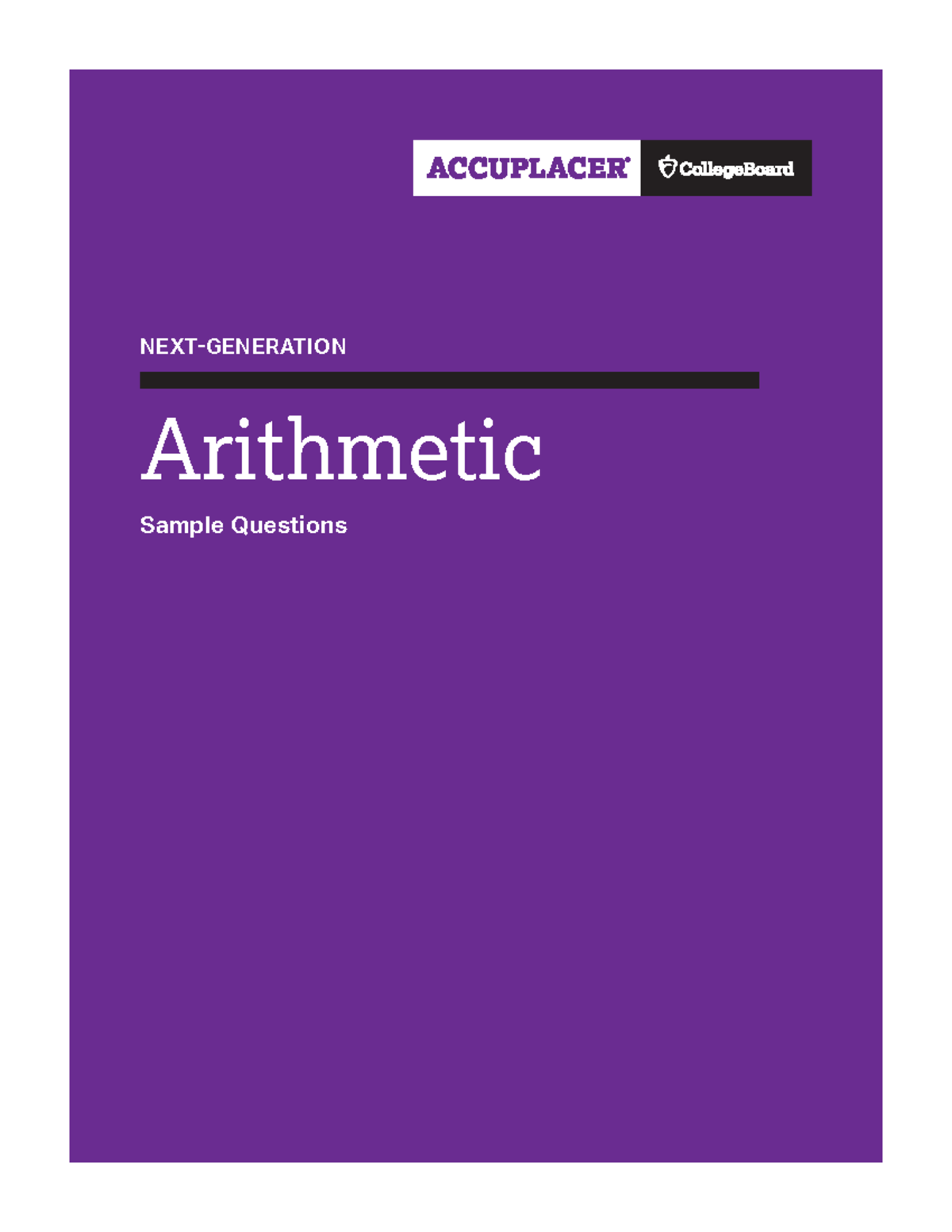 Entrance Exam Arithmetic Study Guide - NEXT-GENERATION Arithmetic ...