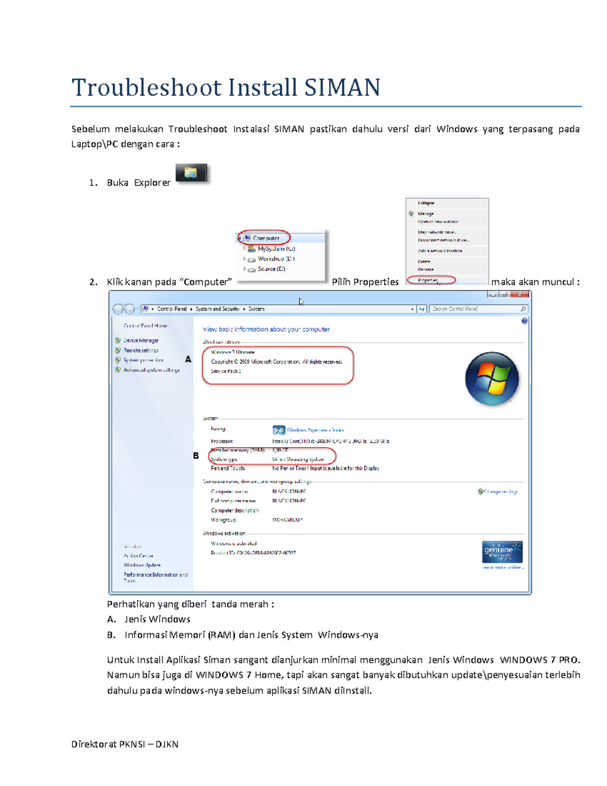 Troubleshoot Install Siman - Troubleshoot Install SIMAN Sebelum melakukan Troubleshoot Instalasi ...