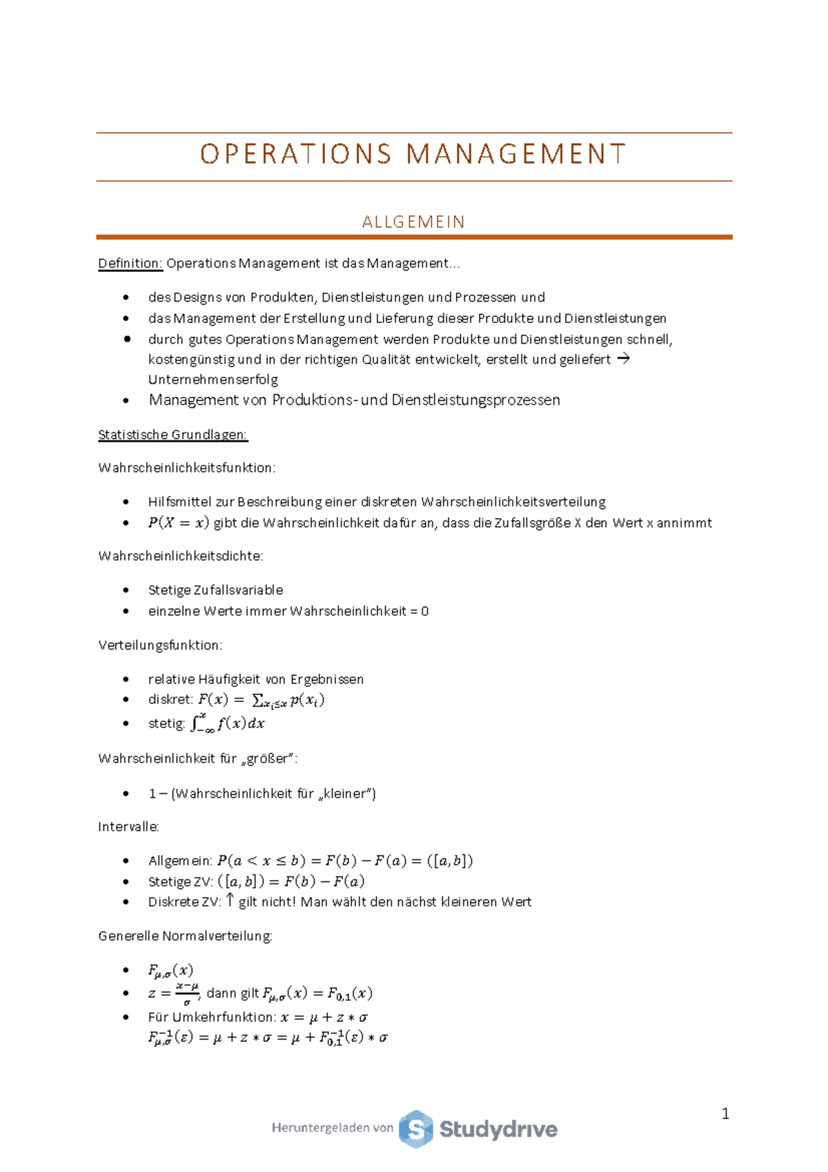 Operations Management Komplett - Warning: TT: undefined function: 32 O P E R A T I O N S M A N A ...