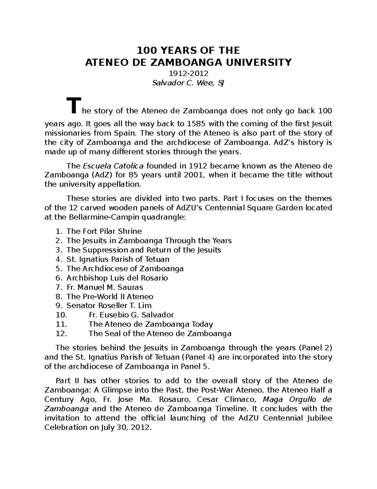 ewrf ewf ew rewf ewfewfewfew ewf ewewfew ew - 100 YEARS OF THE ATENEO ...