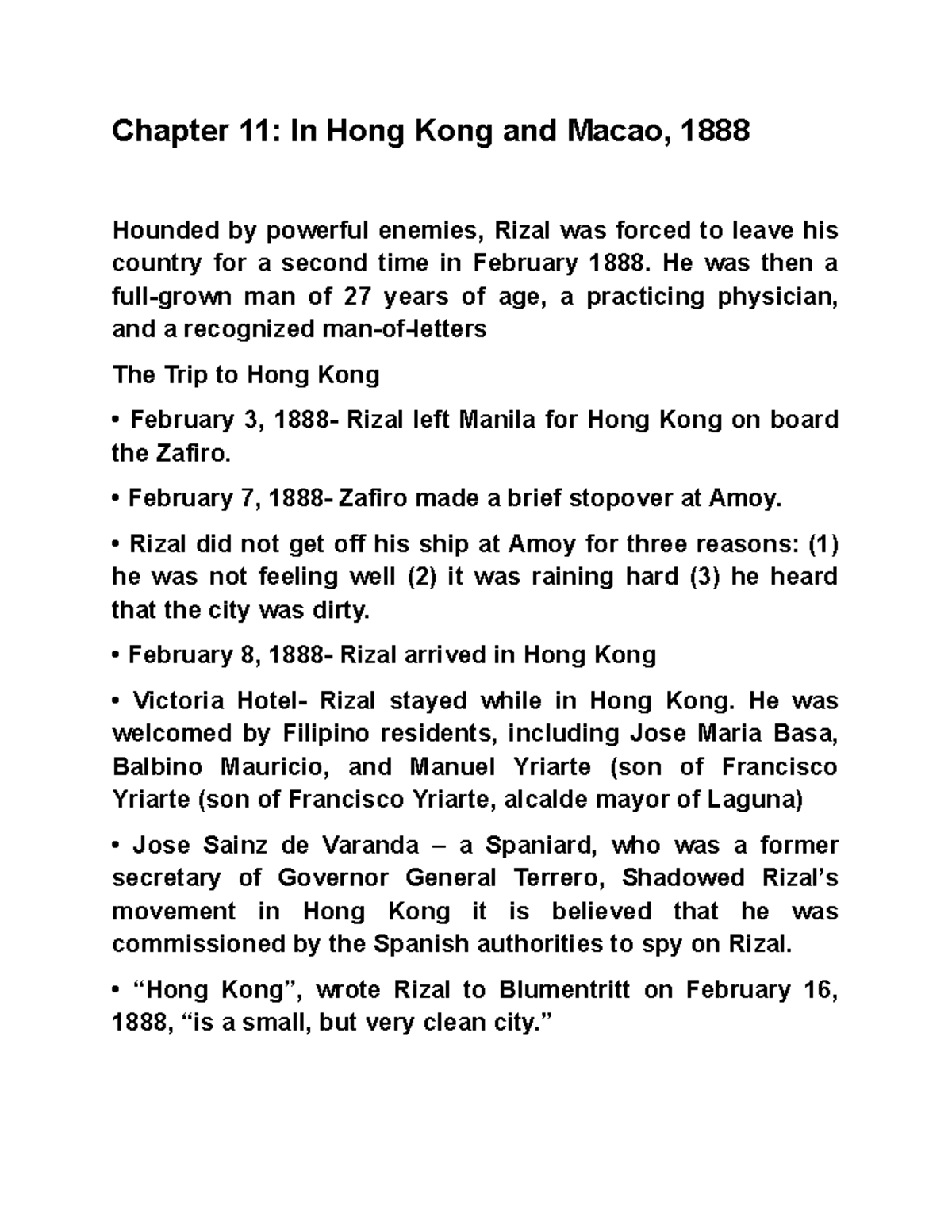 Document (21) - Lesson plan - Chapter 11: In Hong Kong and Macao, 1888 Hounded by powerful ...