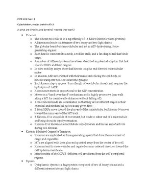 CMB Exam 3 study guide W19 - Exam 3 study guide Chapter 15 cell ...