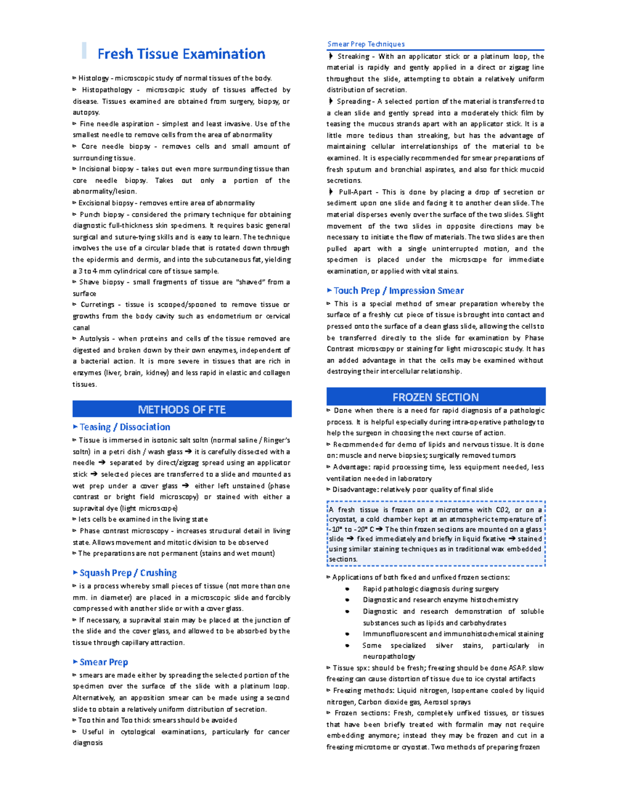 Histopath - Fresh Tissue Examiation - Fresh Tissue Examination ⊳ ...