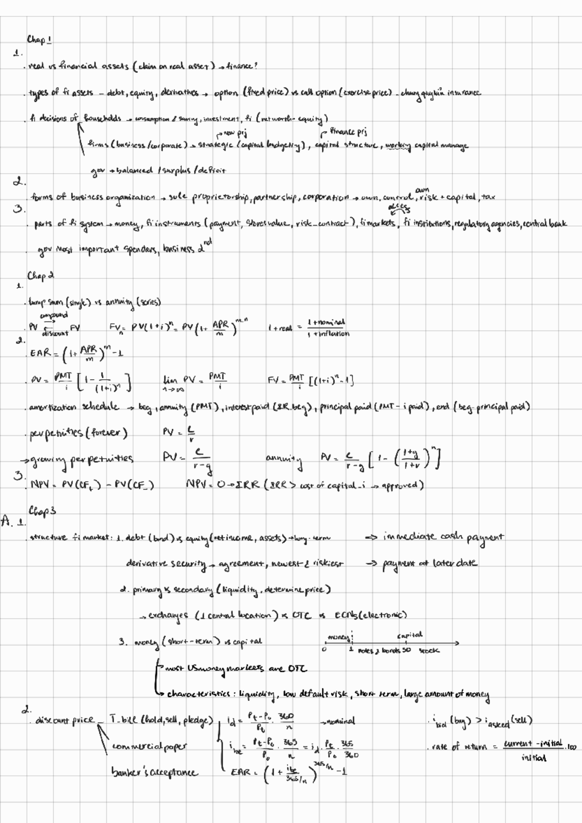 Final notes detailed - Chap 1. real vs financial assets (claim an real ...