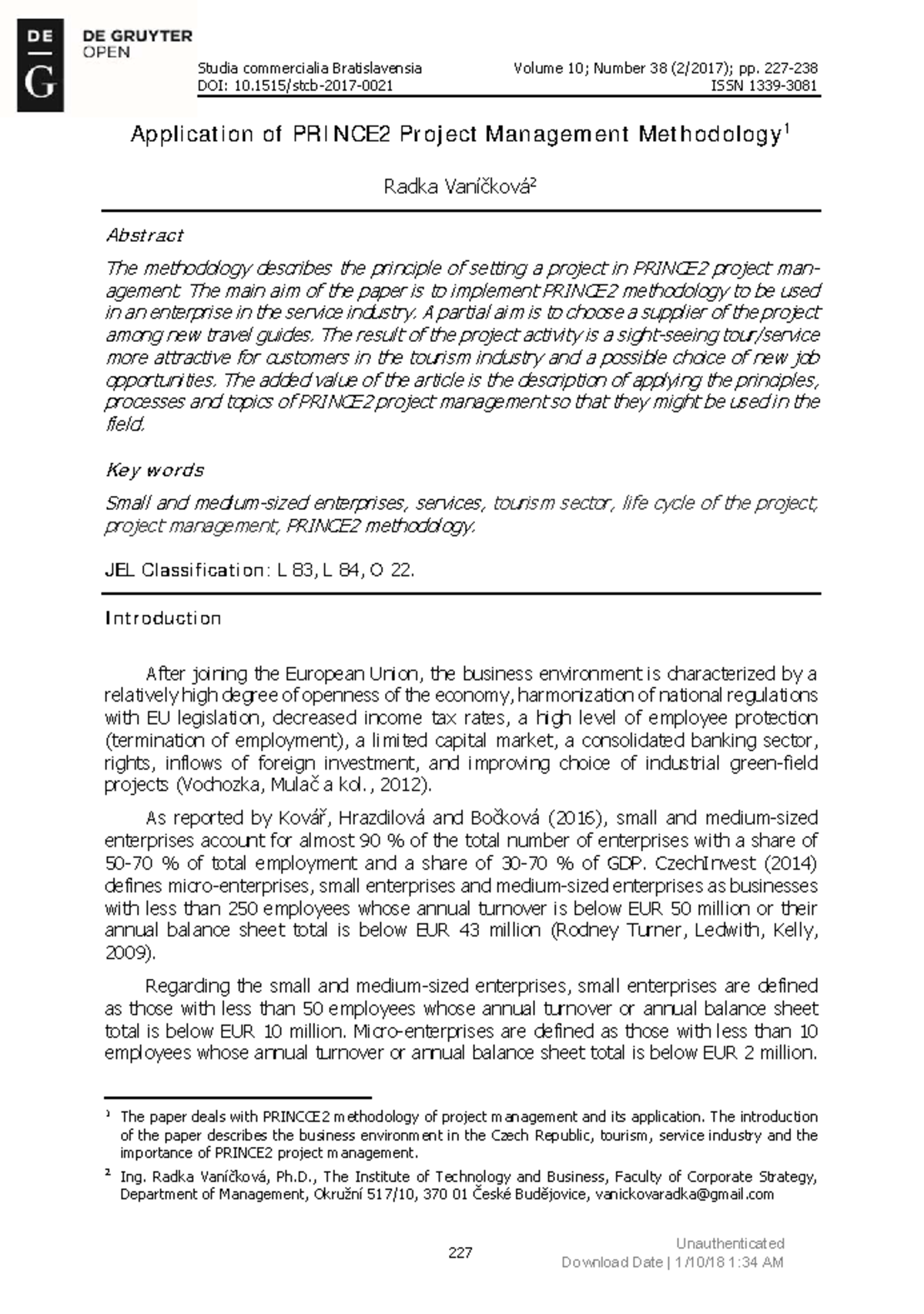 Application of Prince 2 Project Management Methodol-2 - Studia ...