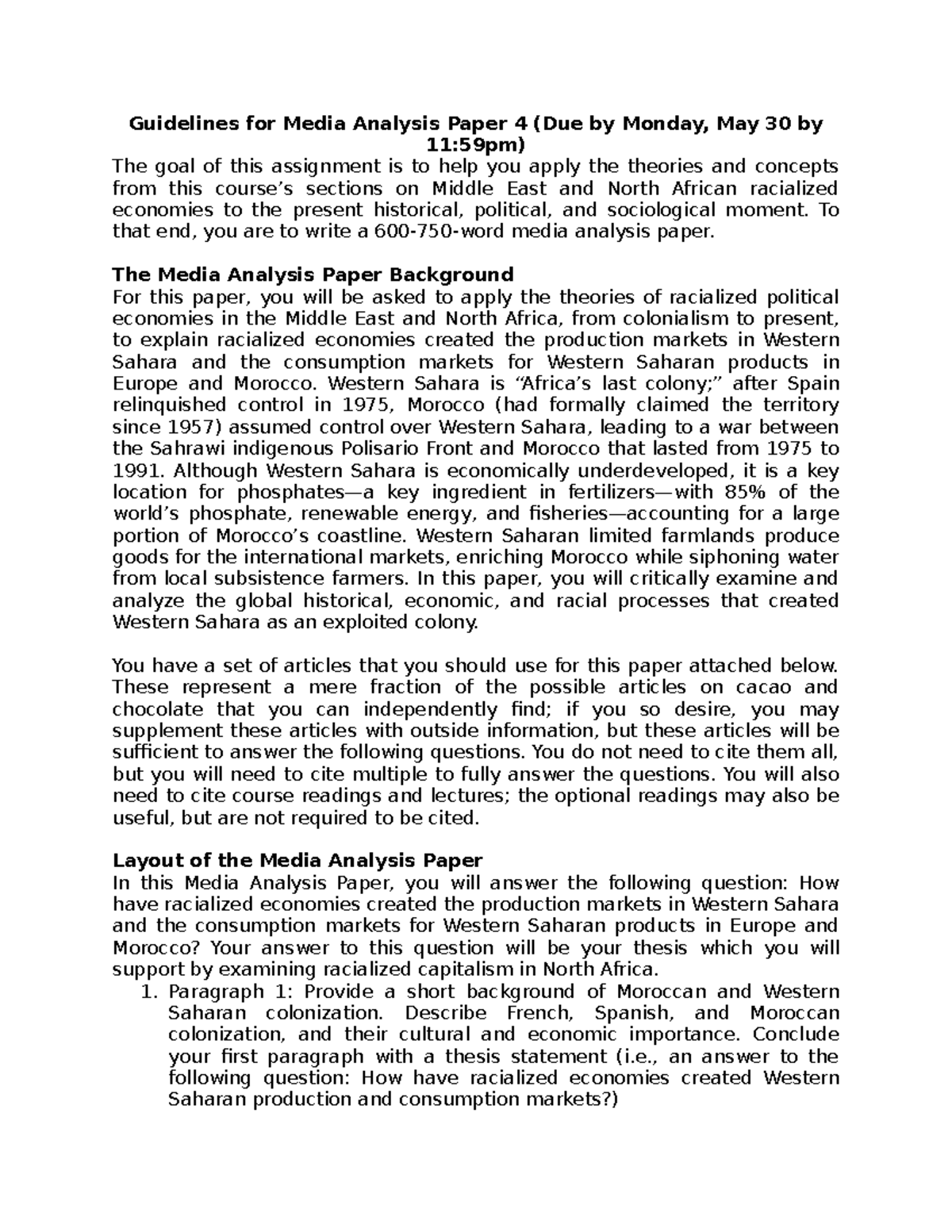 Psychology 10 - Professor Clark - Guidelines for Media Analysis Paper ...