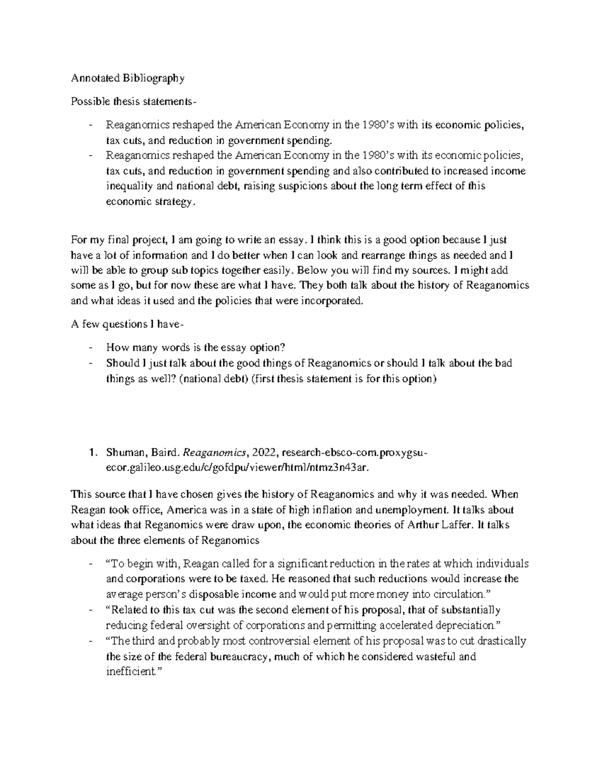 Annotated Bibliography - Annotated Bibliography Possible thesis ...