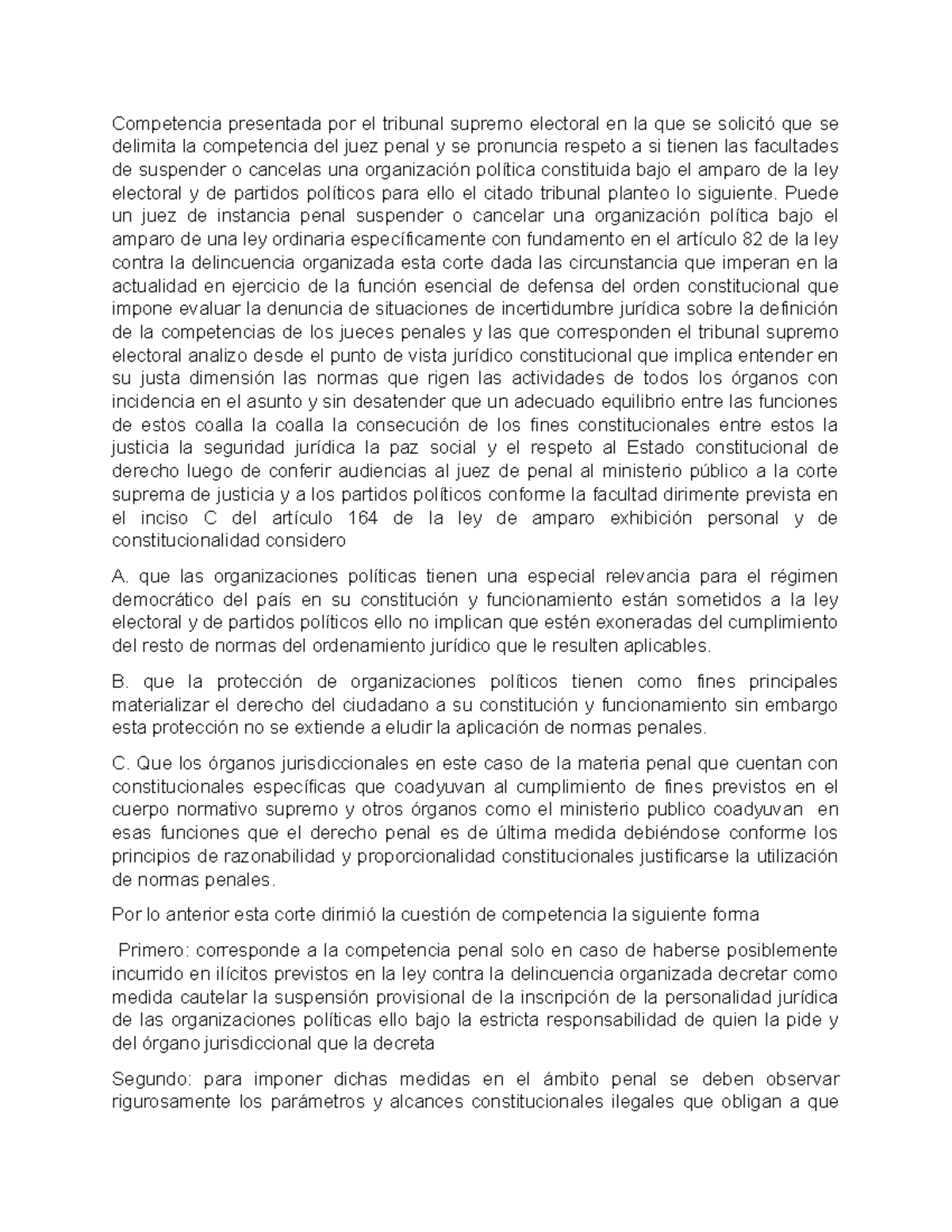 Video - Derecho penal - Competencia presentada por el tribunal supremo ...